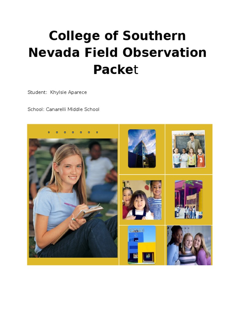 field observation assignment | Classroom | Homework