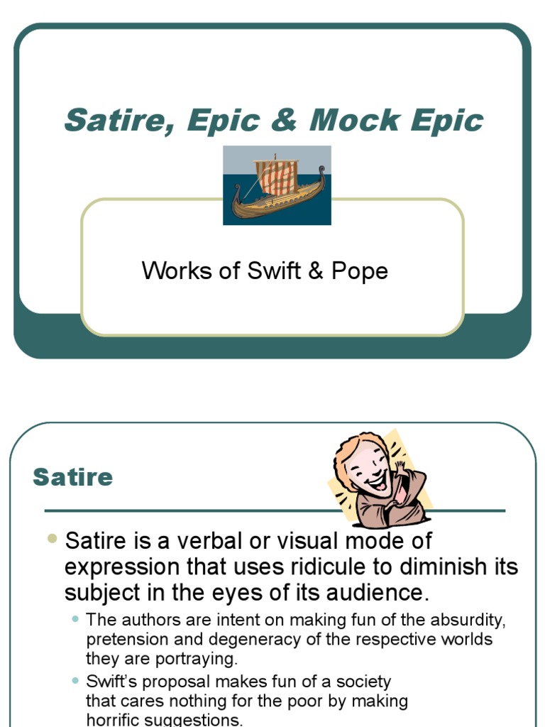 Lec 3 Satire Epic Mock Epic | PDF