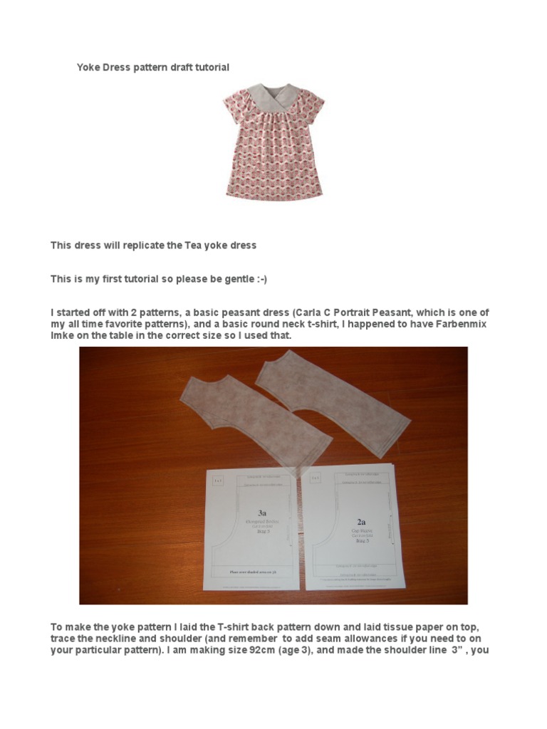Yoke Dress Tutorial | PDF | Seam (Sewing) | Sewing