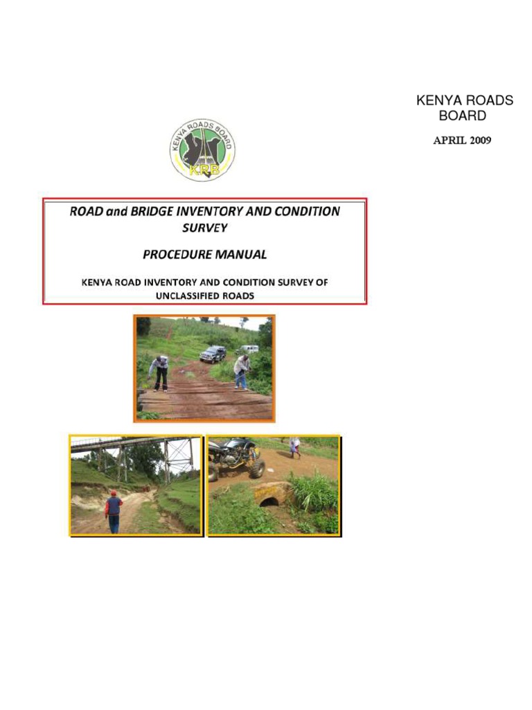 Road Survey Manual - Kenya Roads Board | PDF | Surface Roughness | Road ...