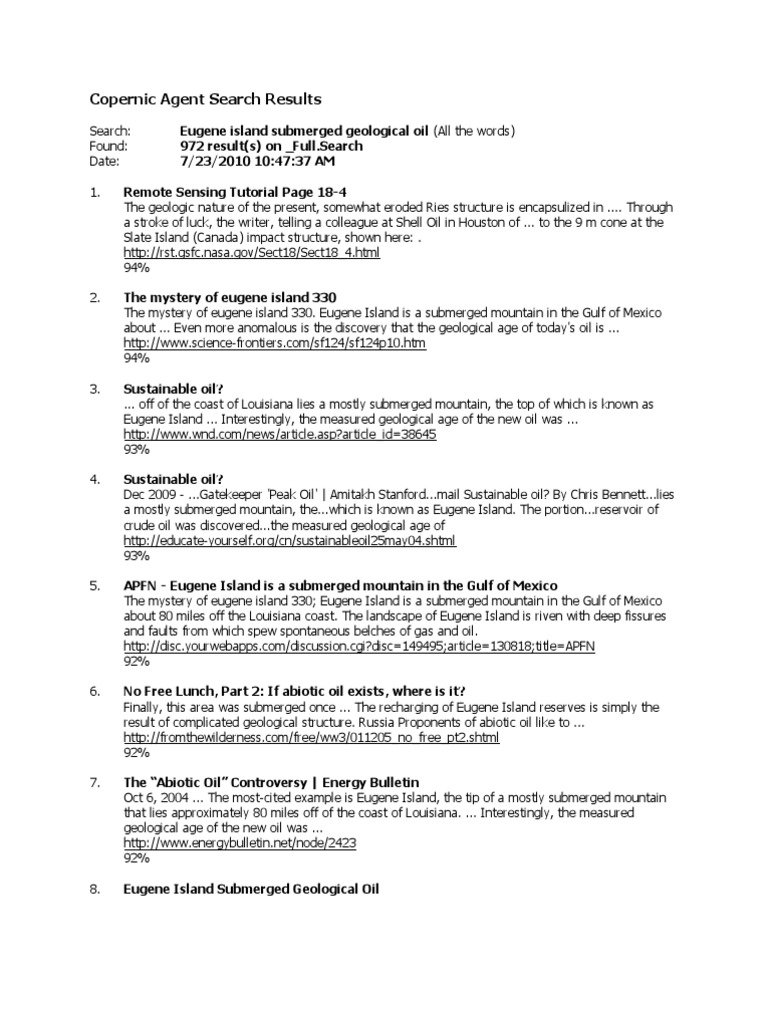 Eugene Island Submerged Geological Oil | PDF | Blowout (Well Drilling ...