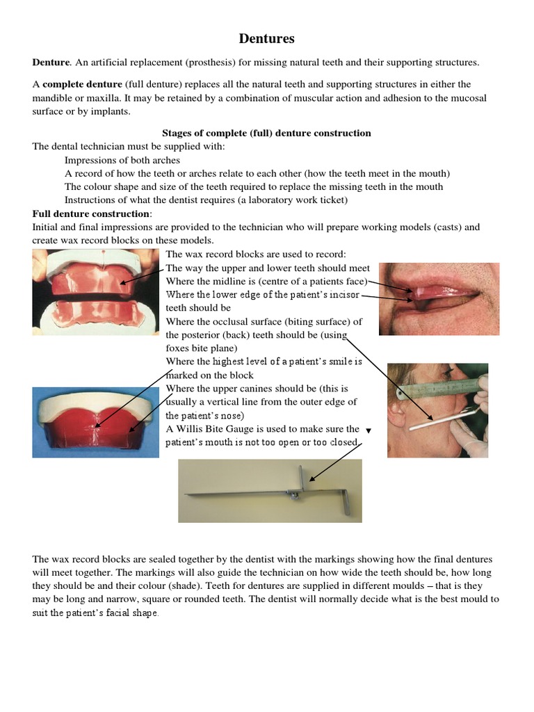 Dentures | PDF | Dentures | Dentistry Branches