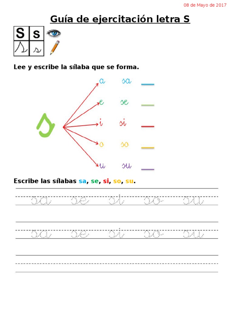 Guía de Ejercitación Letra S