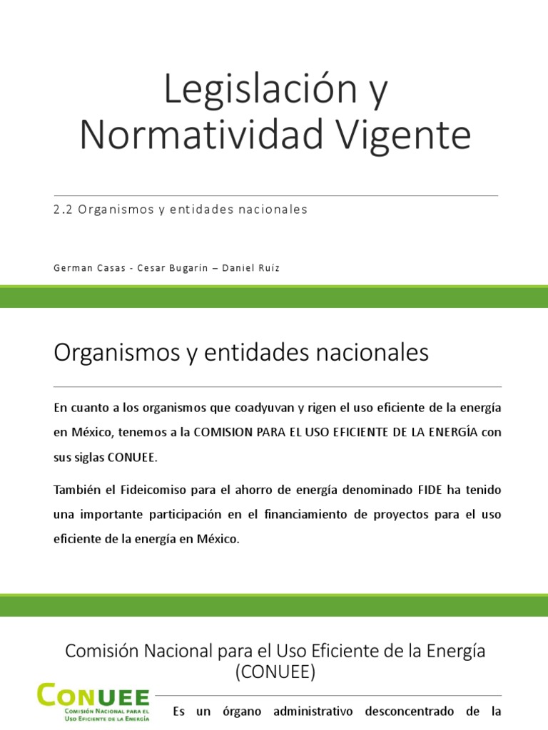 Legislación Vigente sobre Eficiencia Energética | PDF | Conservación de ...