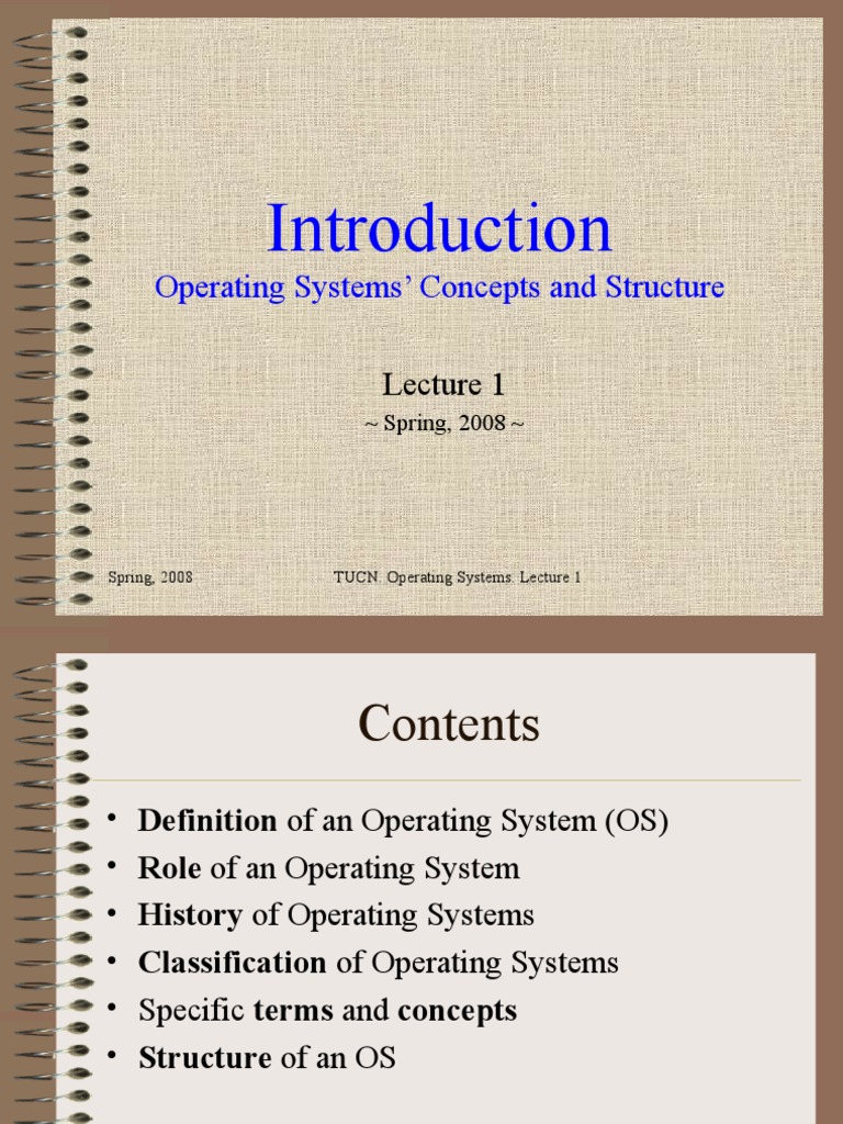 Operating Systems' Concepts and Structure: Spring, 2008 | PDF | Process ...