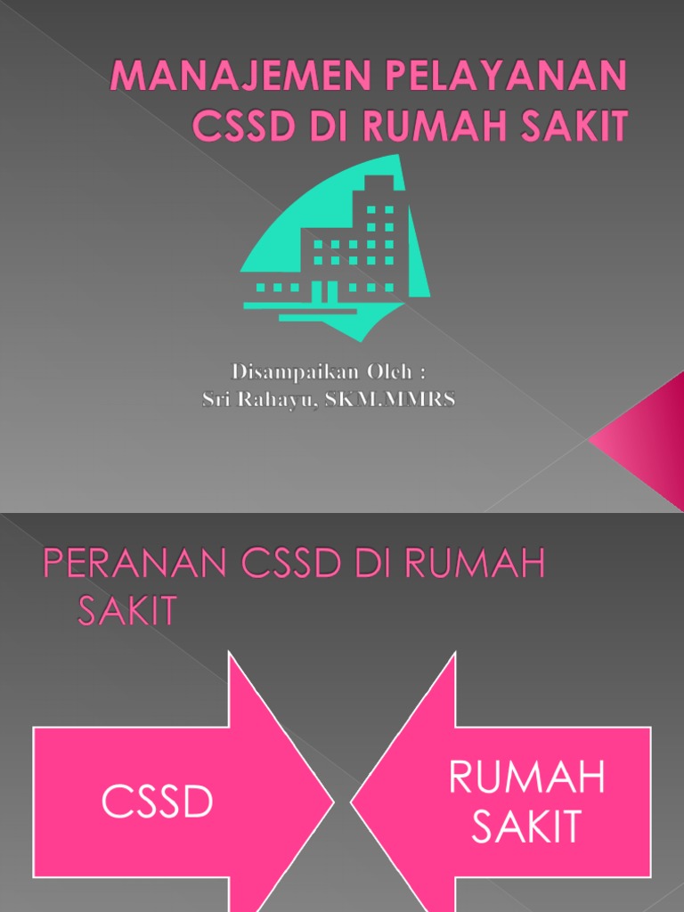 Manajemen Pelayanan CSSD Di Rumah Sakit | PDF
