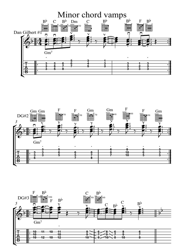 Minor vamps.pdf | Elements Of Music | Music Theory