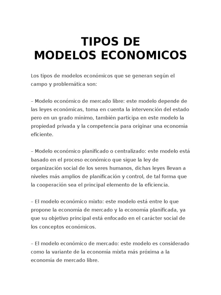 Tipos de Modelos | PDF
