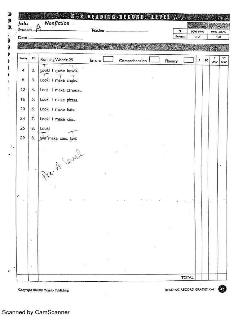 Benchmark-Running Record | PDF