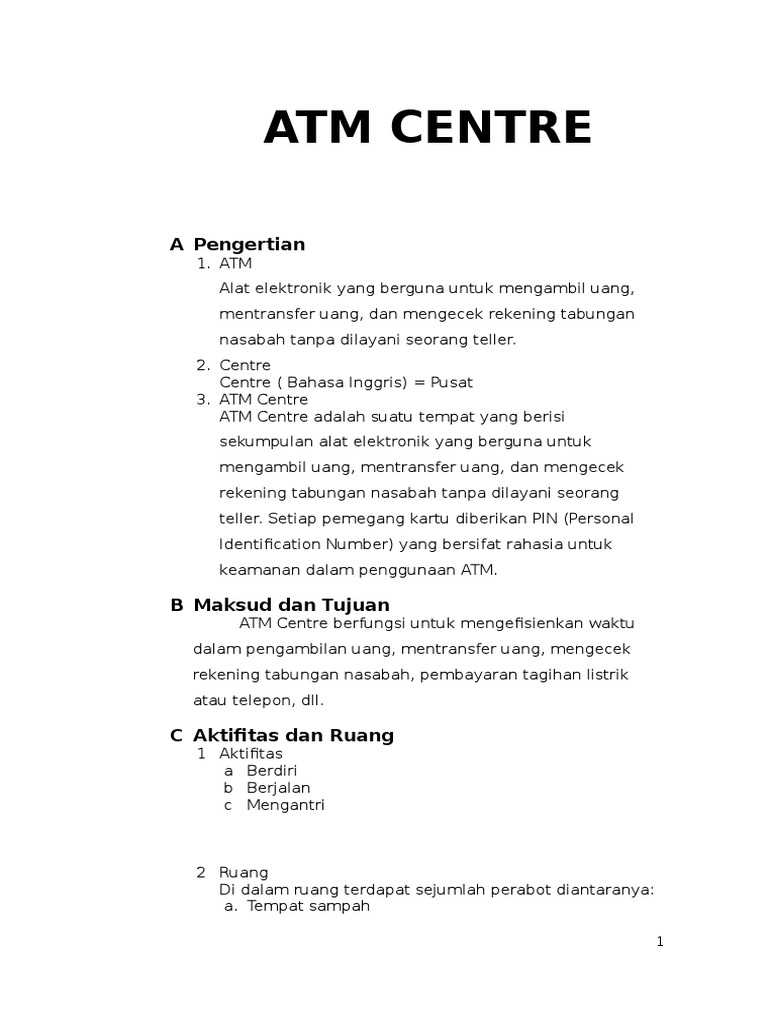 Atm Centre | PDF
