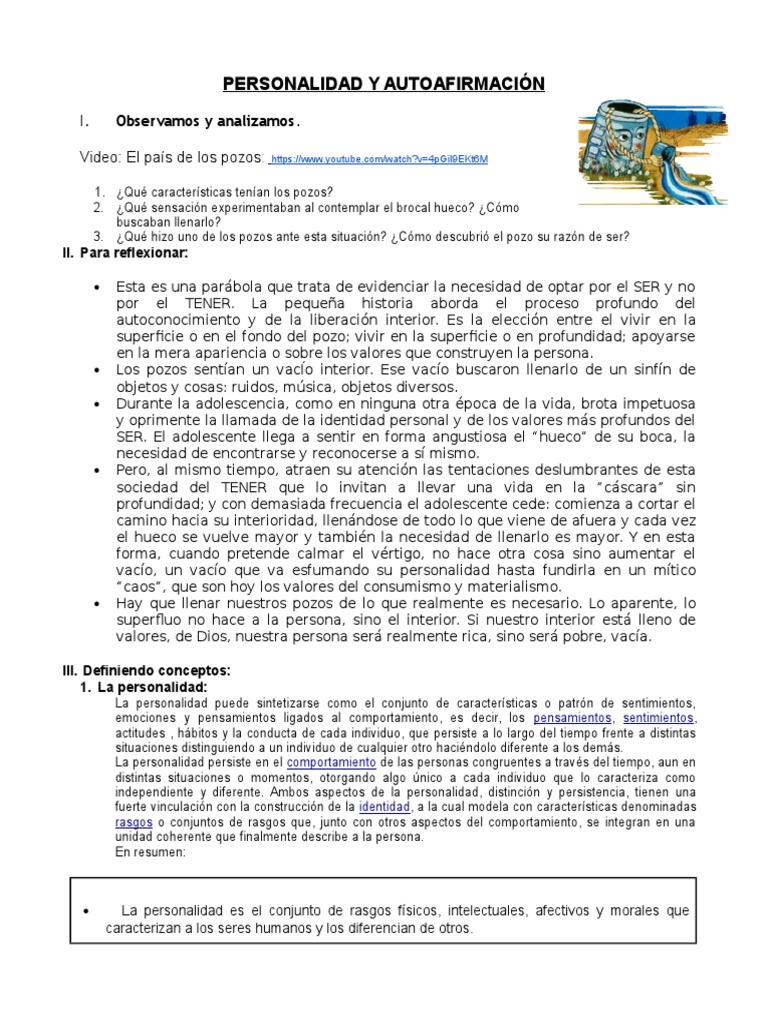 Personalidad y Autoafirmación | PDF | Temperamento | Ciencia cognitiva