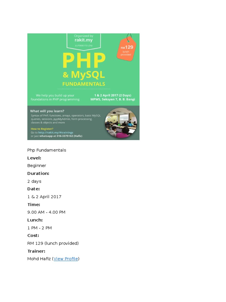 PHP Fundamentals: Level | PDF