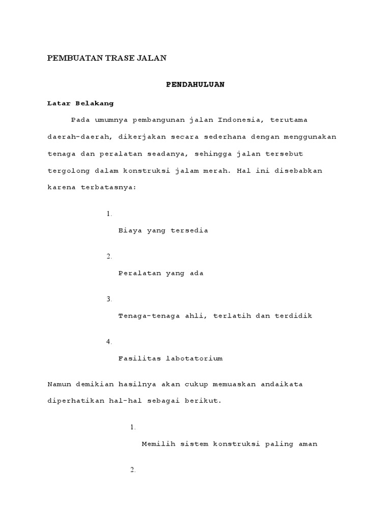 Pembuatan Trase Jalan Hutan | PDF