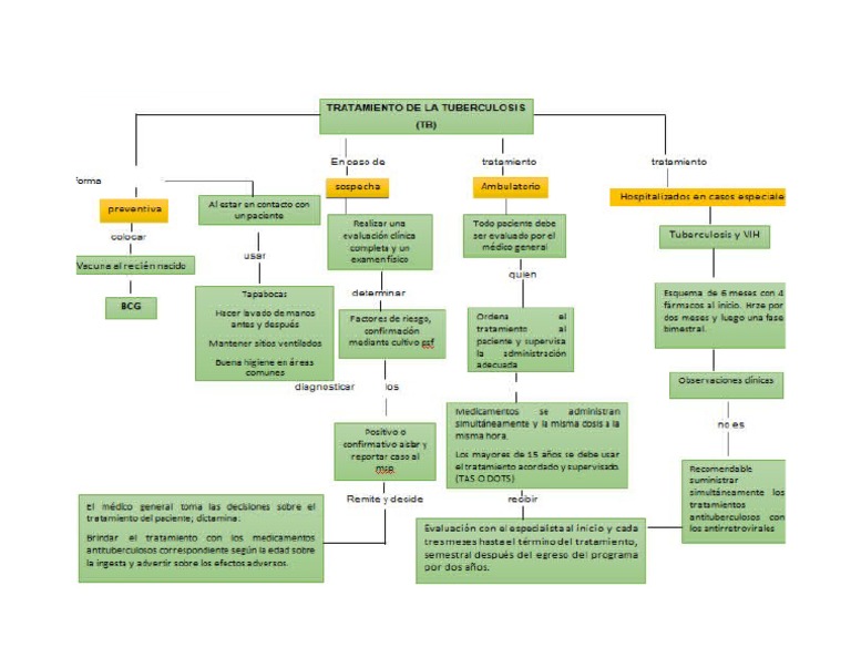 Mapa Conceptual Tuberculosis | Bienestar | Medicina