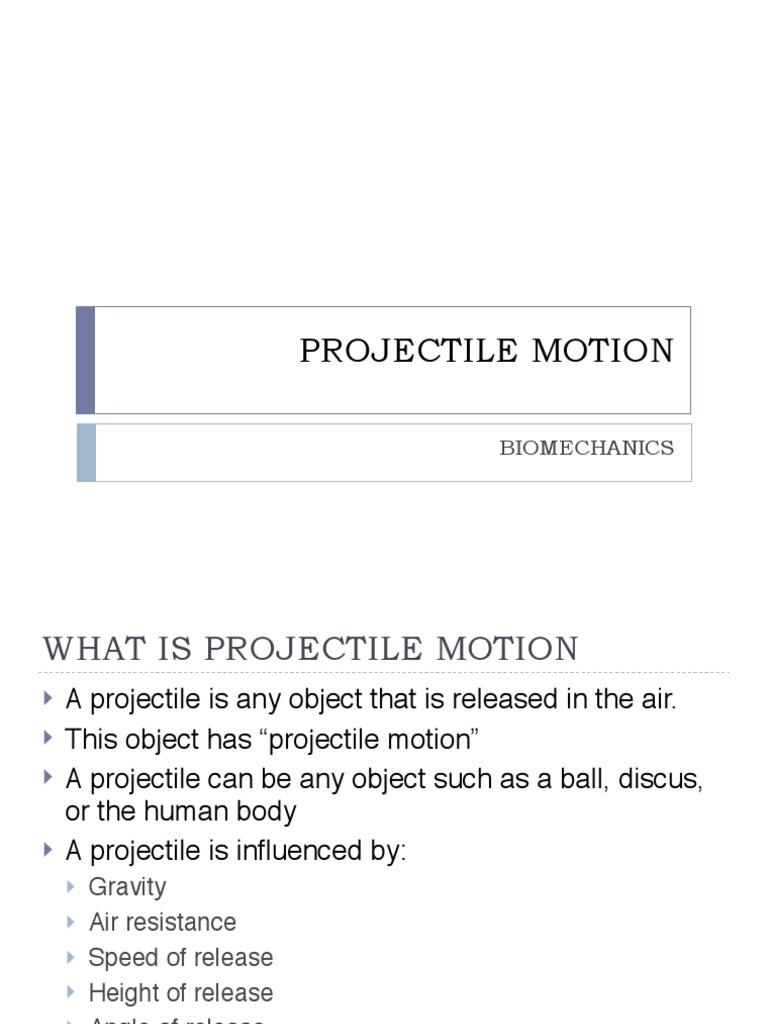 Projectile Motion | PDF | Dynamics (Mechanics) | Physical Sciences
