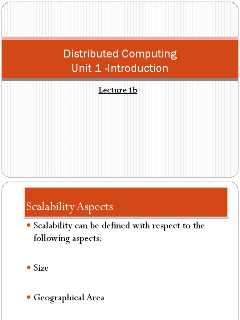 Distributed Computing Unit 1 - Introduction: Lecture 1b | PDF ... Distributed Computing Unit 1 - Introduction: Lecture 1b | PDF ...