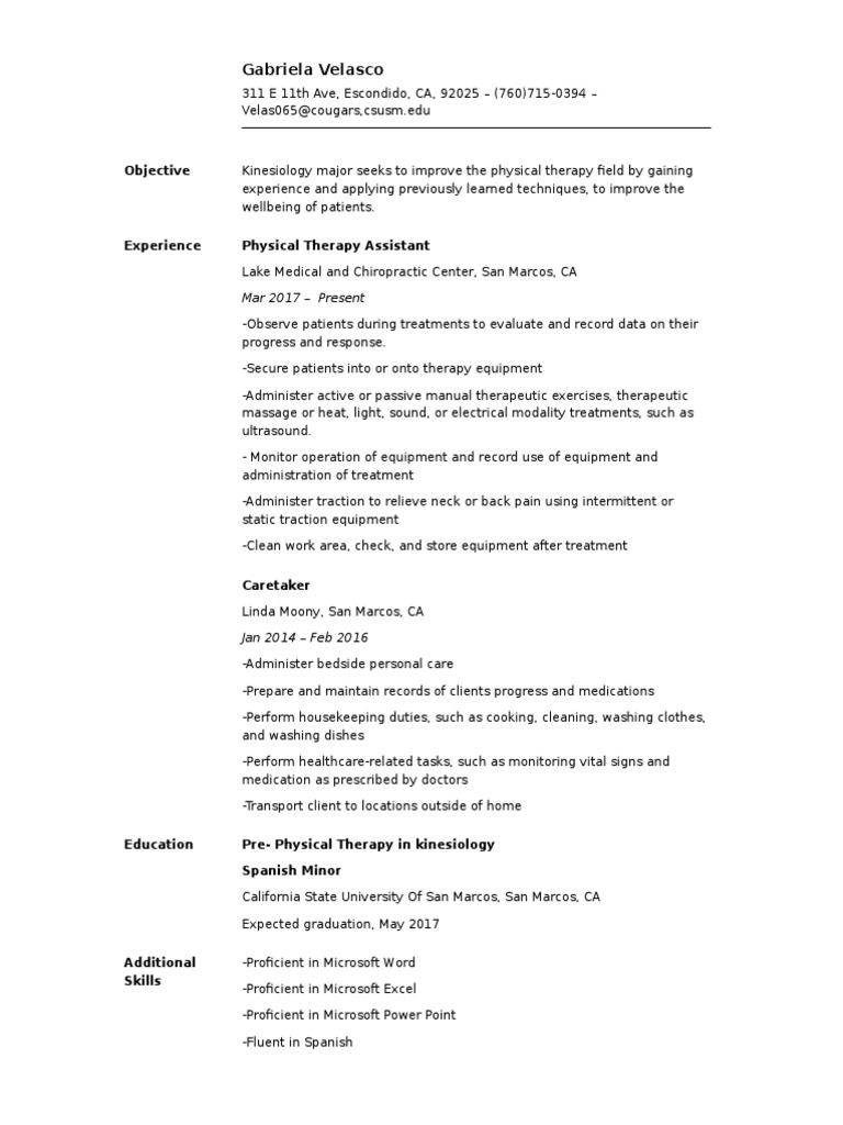 Gabriela Velasco Resume | PDF