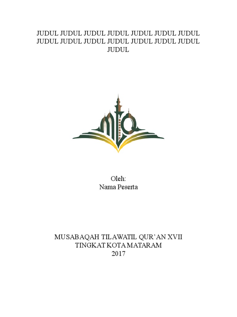 Template MTQ Kota Mataram 2017 | PDF