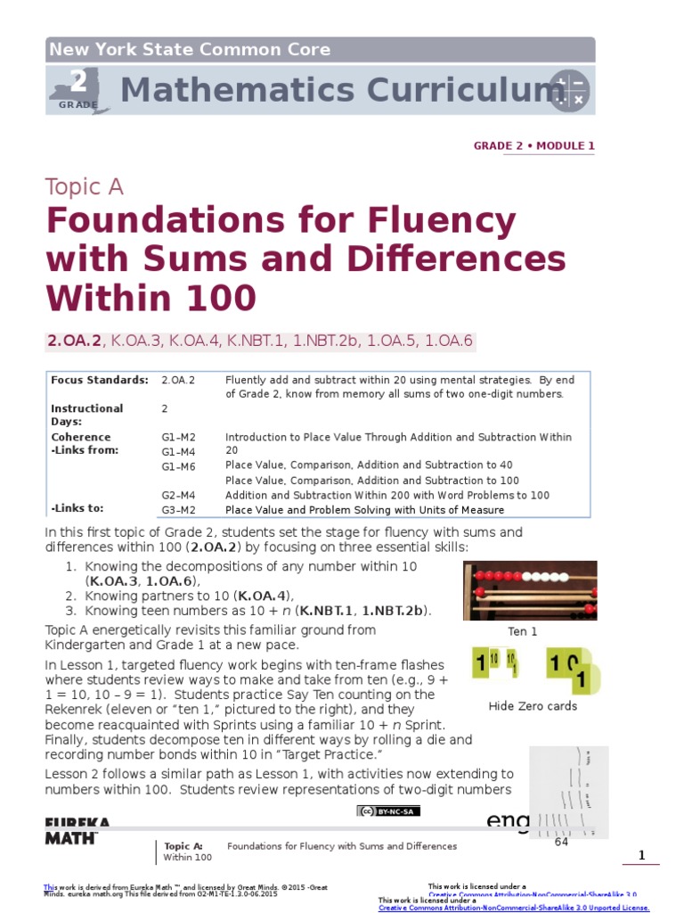 Math g2 m1 Topic A Overview | PDF | Common Core State Standards ...