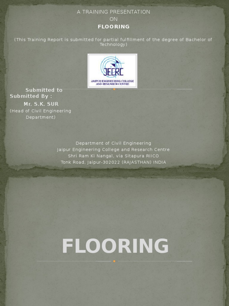 Flooring Final | PDF | Flooring | Pedestrian Infrastructure