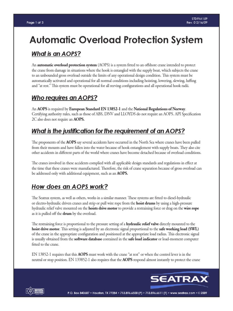 Aops PDF | PDF | Crane (Machine) | Brake