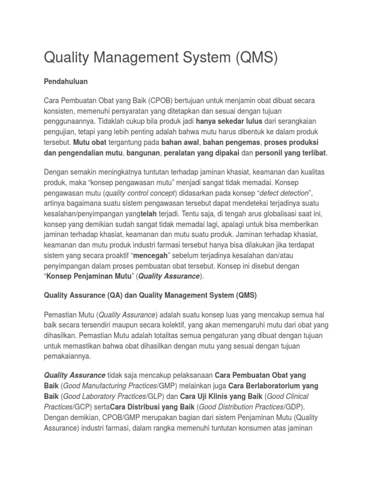 Quality Management System | PDF