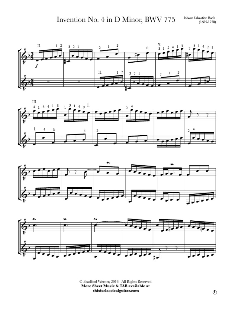 Bach-Invention-4-2016.pdf | Compositions | Church Music