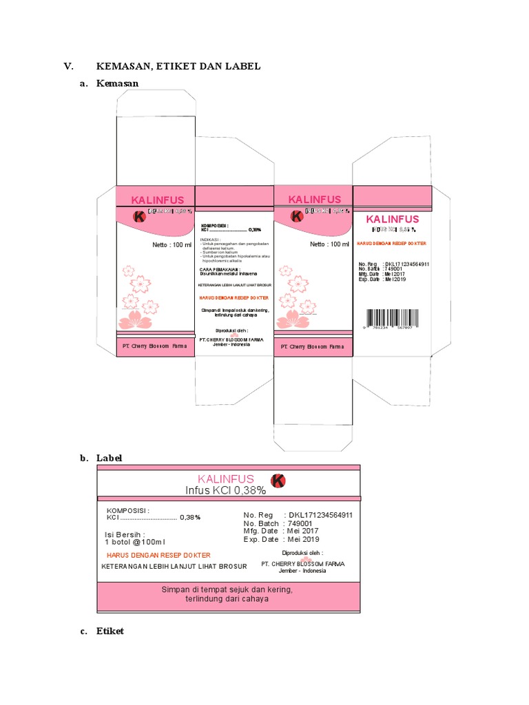Kemasan Infus | PDF