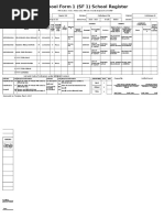 School Form 1 (SF 1) School Register: School ID Division School Name ...