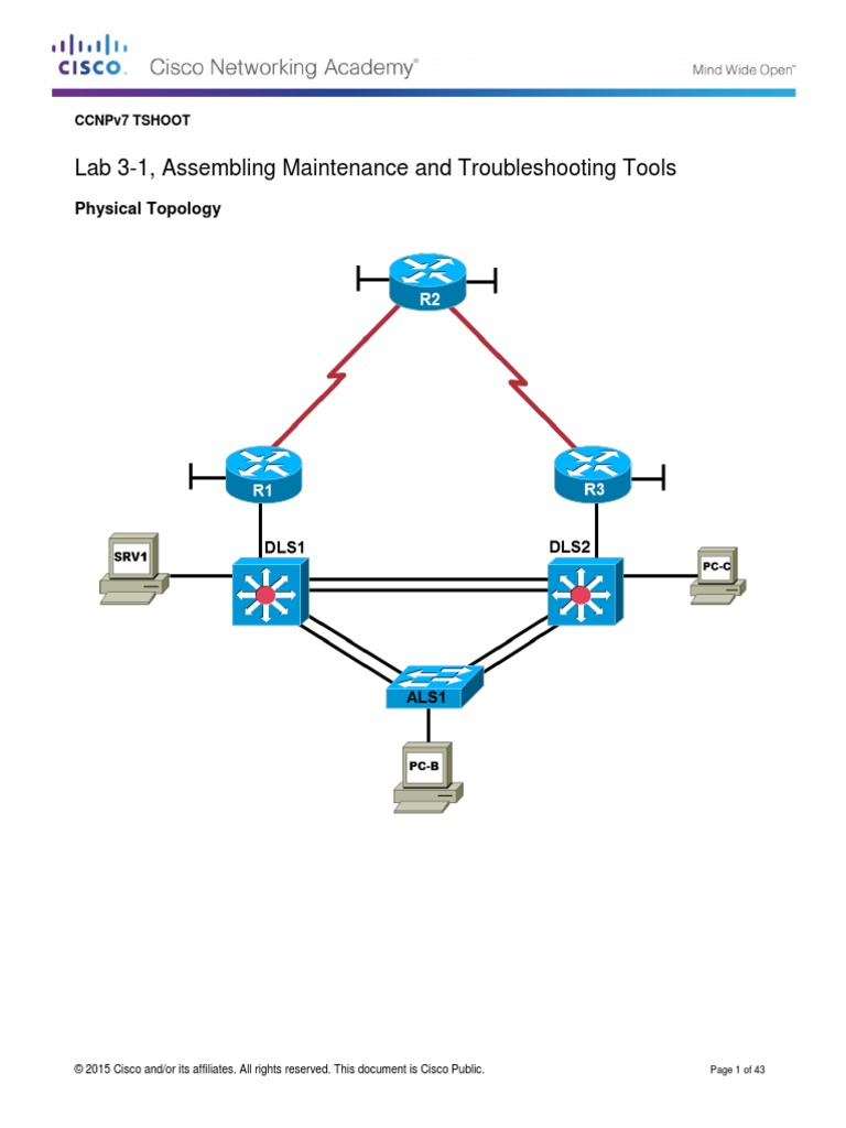 CCNPv7 TSHOOT Lab3 1 Assembling Maintenance and Troubleshooting Tools Student | PDF | Network ...