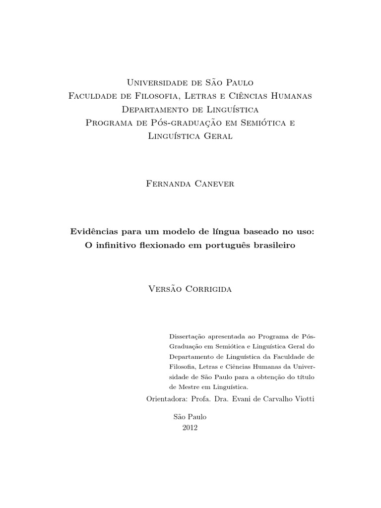 Evidence for a Usage-Based Model of Language | PDF | Conhecimento | Gramática