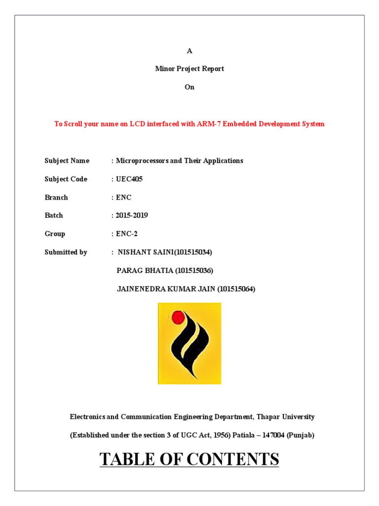 Manufacturing Processes Report (Thapar University) | PDF | Instruction ...