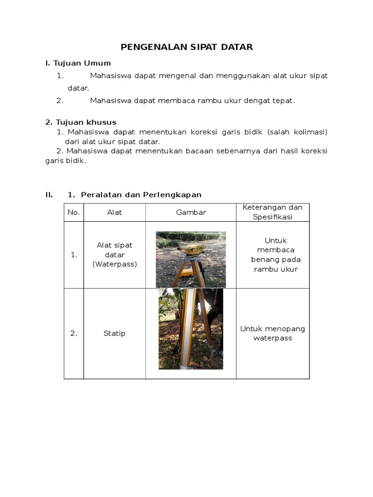Iut Laporan Waterpas | PDF