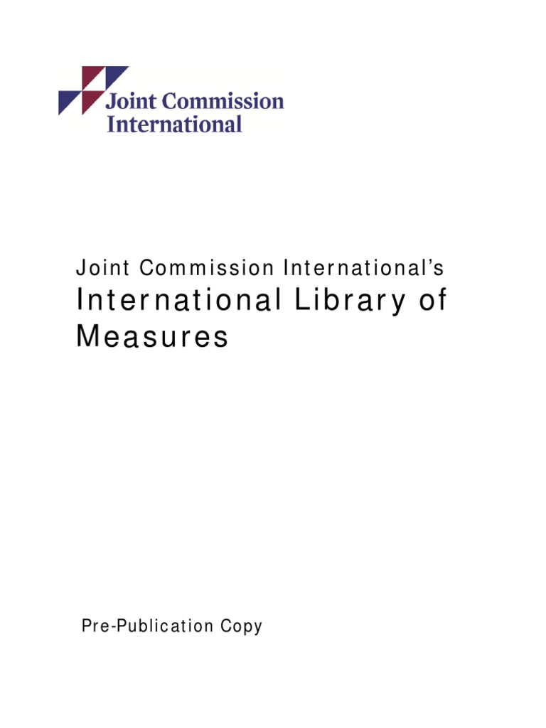 JCI International Library of Measures | PDF | International Statistical ...