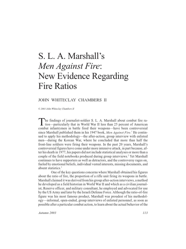 Men Against Fire | PDF | Korean War | Warfare