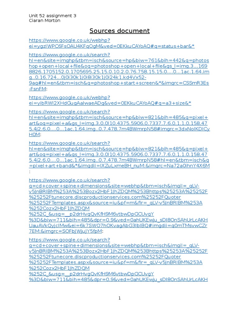 Sources Document | PDF | Computers