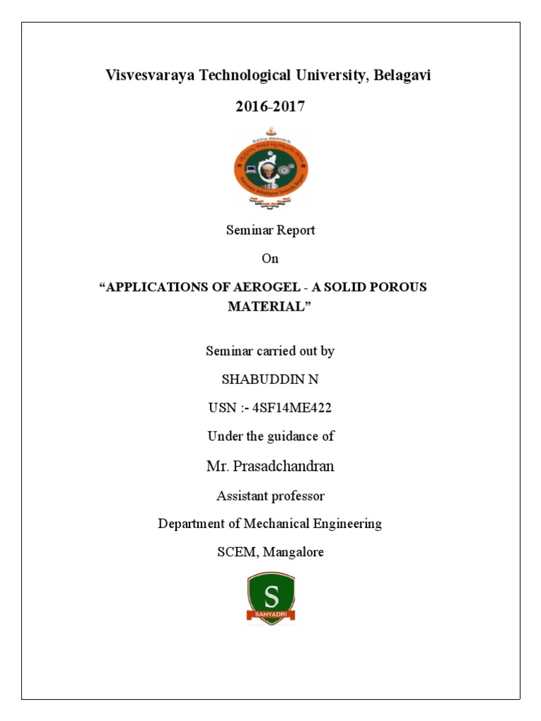 Visvesvaraya Technological University, Belagavi 2016-2017: Seminar ...