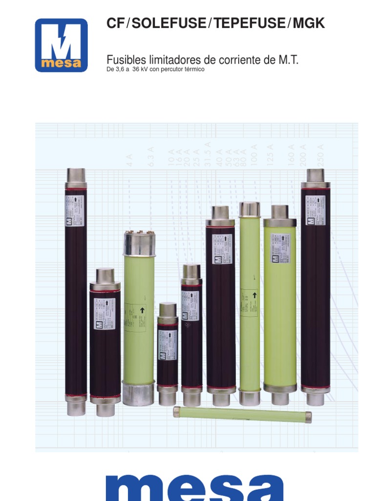 Fusibles Limitadores de Media Tensión | PDF | Fusible (Eléctrico ...
