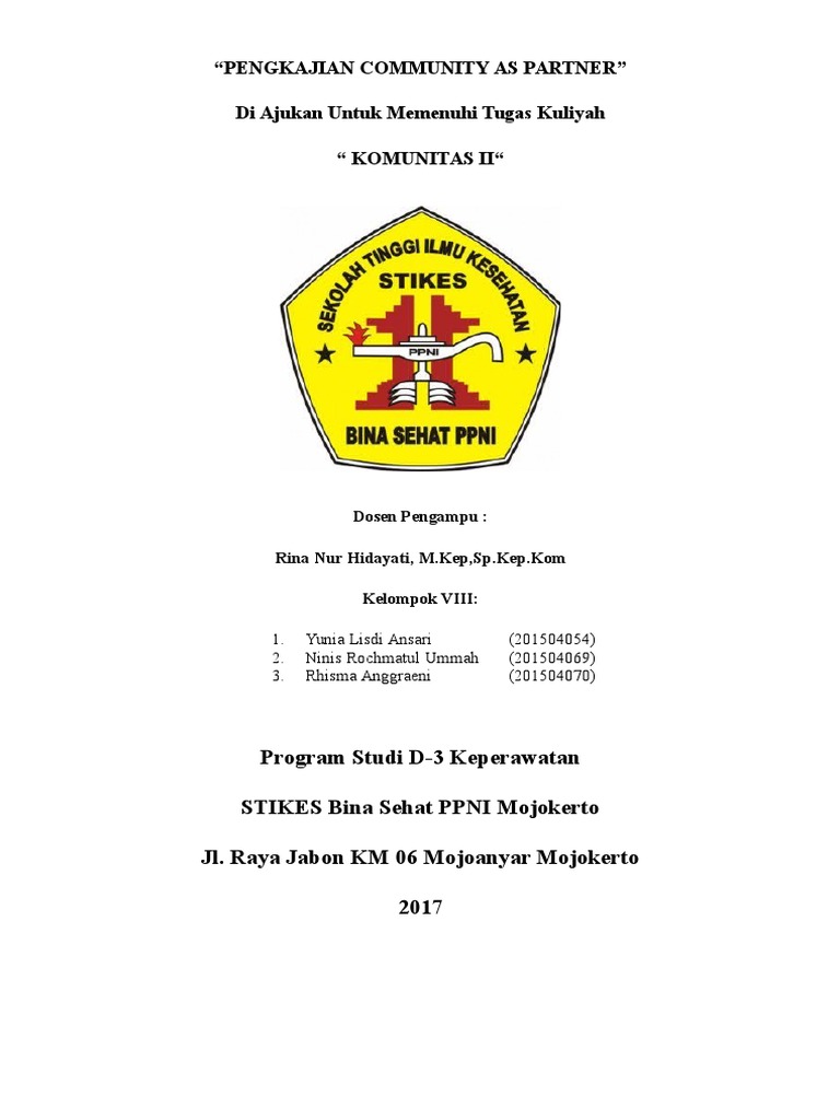 Pengkajian Community As Partner Fix | PDF | Pengembangan Diri