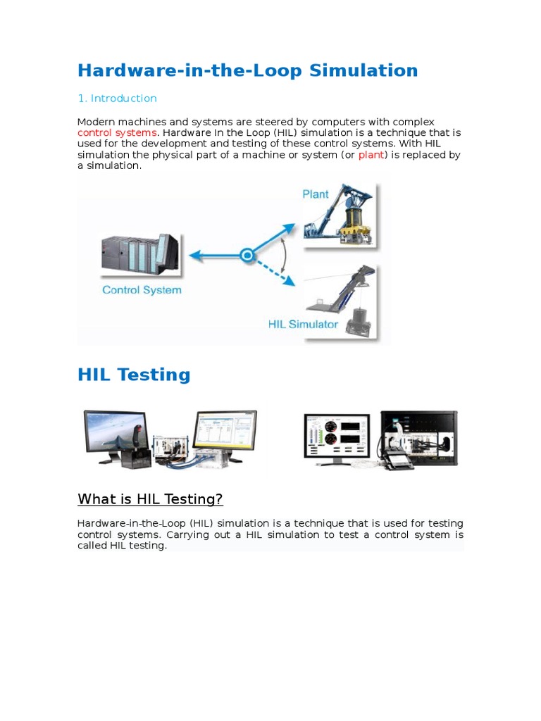 Hardware in The Loop | PDF | Simulation | Cybernetics