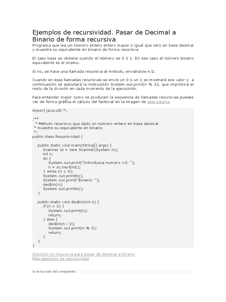 Ejemplos de Recursividad | Recursividad | Matemáticas discretas