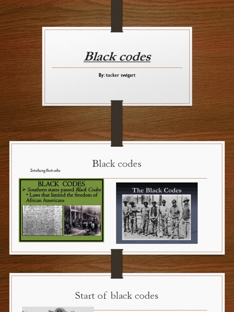 Black Codes: By: Tucker Swigart | PDF