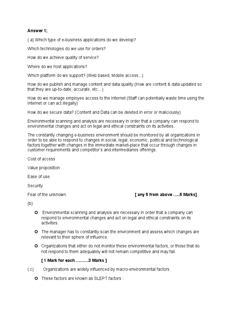 E-Business Concepts and Exam Insights | PDF | Electronic Data ...