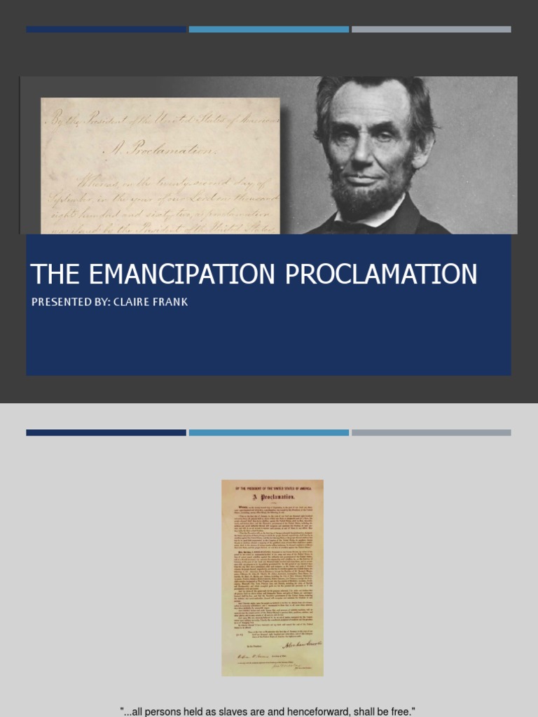 Emancipation Proclamation Powerpoint | PDF | Emancipation Proclamation ...