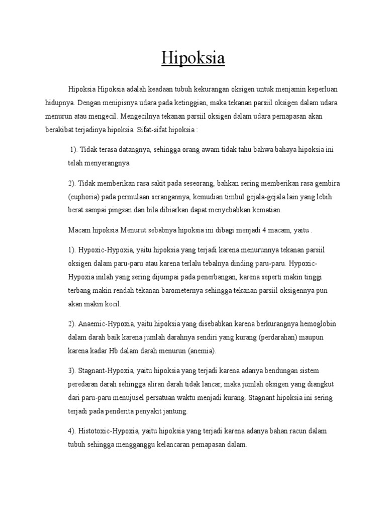 TIpe Hipoksia | PDF