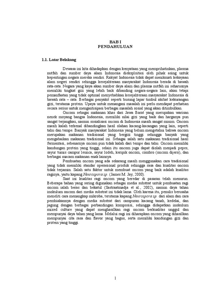 Pembuatan Ragi Oncom Dengan Teknologi Modern | PDF