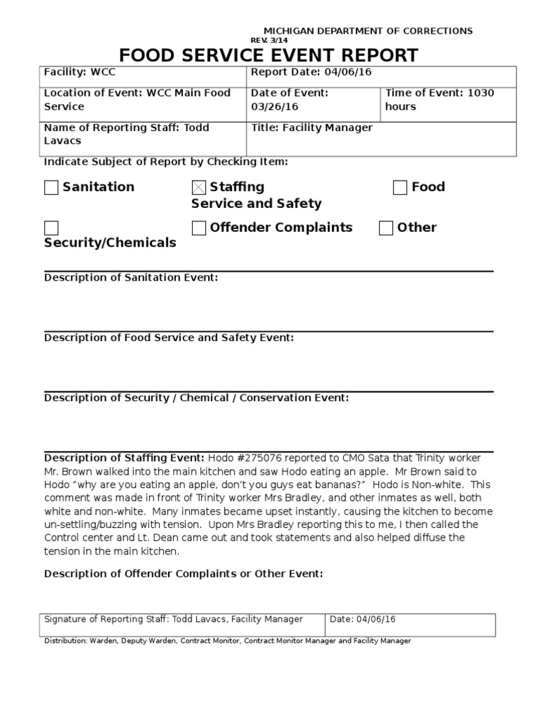 WCC Event Form | PDF