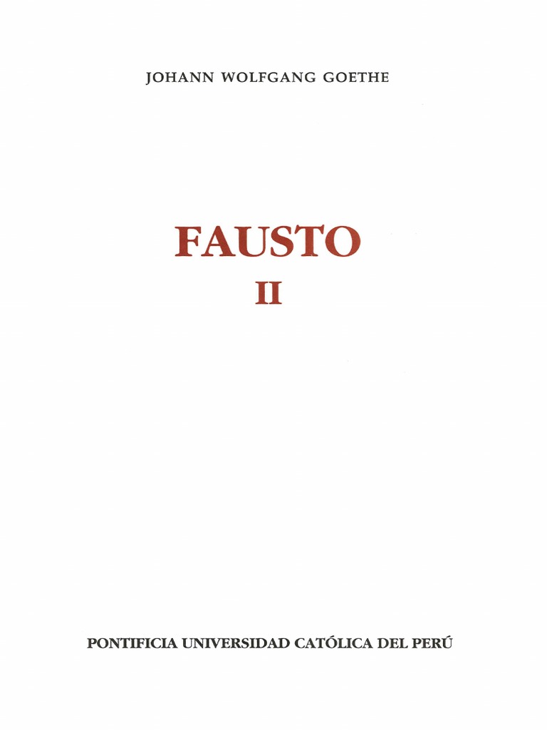 Fausto II | PDF | Johann Wolfgang von Goethe | Don Quijote