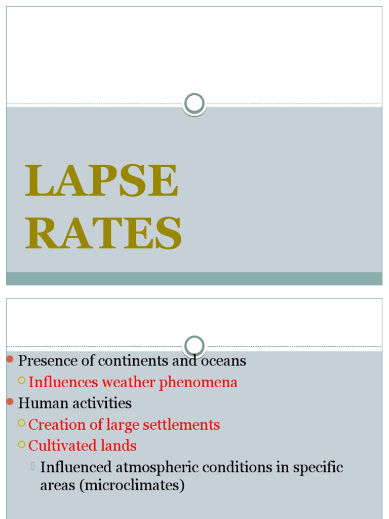 Lapse Rates | PDF | Atmosphere Of Earth | Atmospheric Thermodynamics