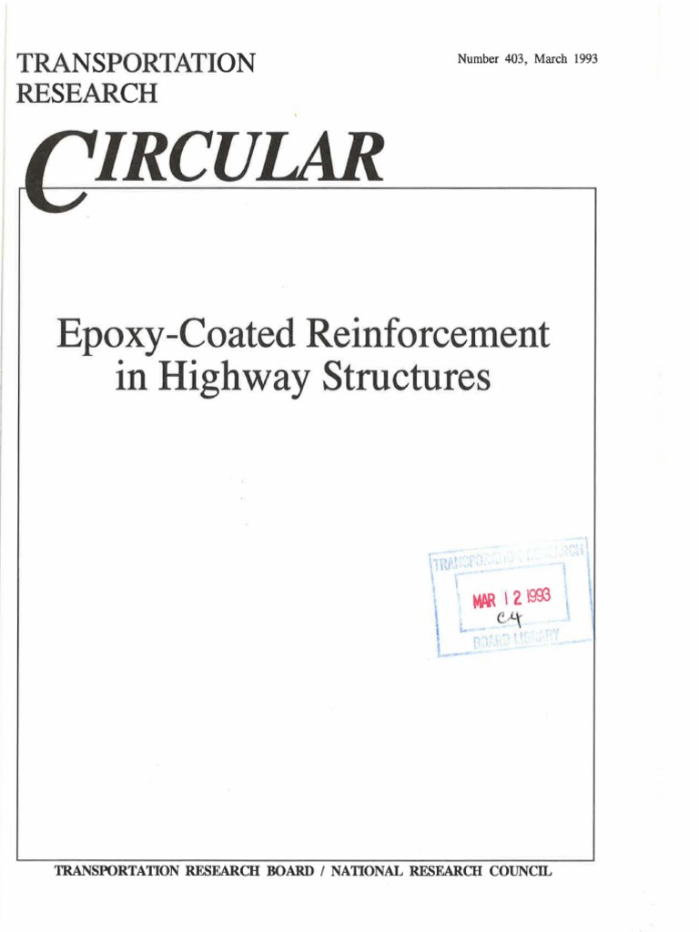 Epoxy-Coated Reinforcement in Highway Structures | PDF | Corrosion | Rust